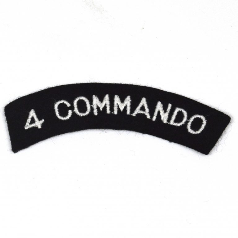 4 Commando Cloth Shoulder Title (White on Blue) - Jeremy Tenniswood ...