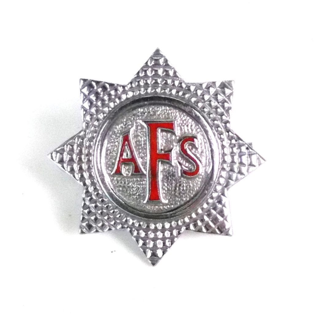 Auxiliary Fire Service Cap Badge - Jeremy Tenniswood Militaria