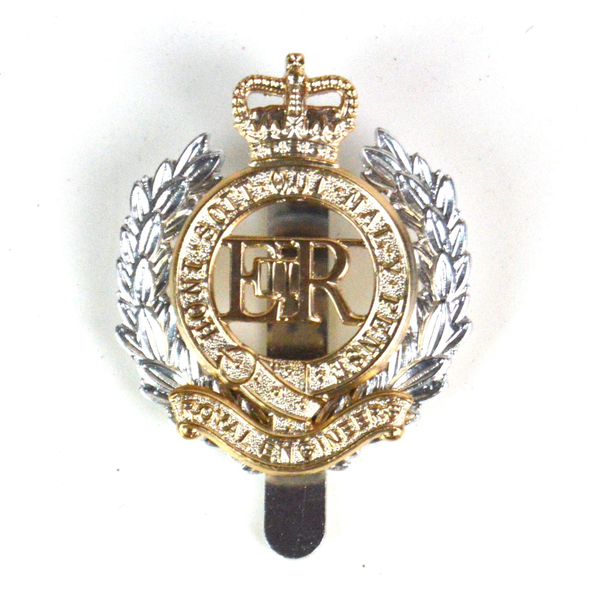 Royal Engineers Queen's Crown Cap Badge, Anodised - Jeremy Tenniswood ...
