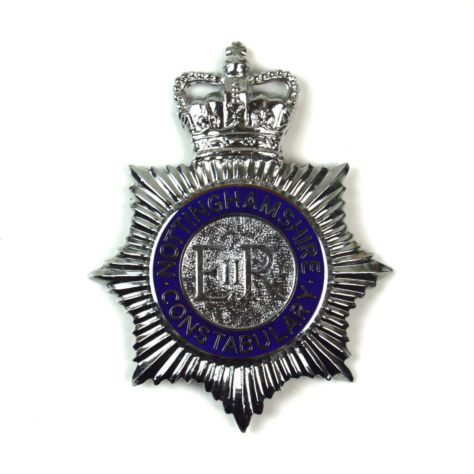 Nottinghamshire Constabulary Chrome and Enamel Helmet Plate, ERII ...