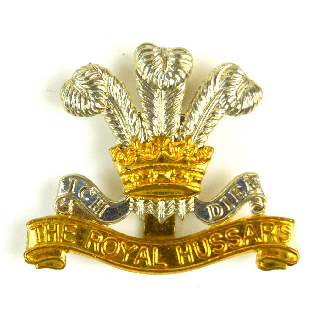 Royal Hussars Bimetal Cap Badge - Jeremy Tenniswood Militaria