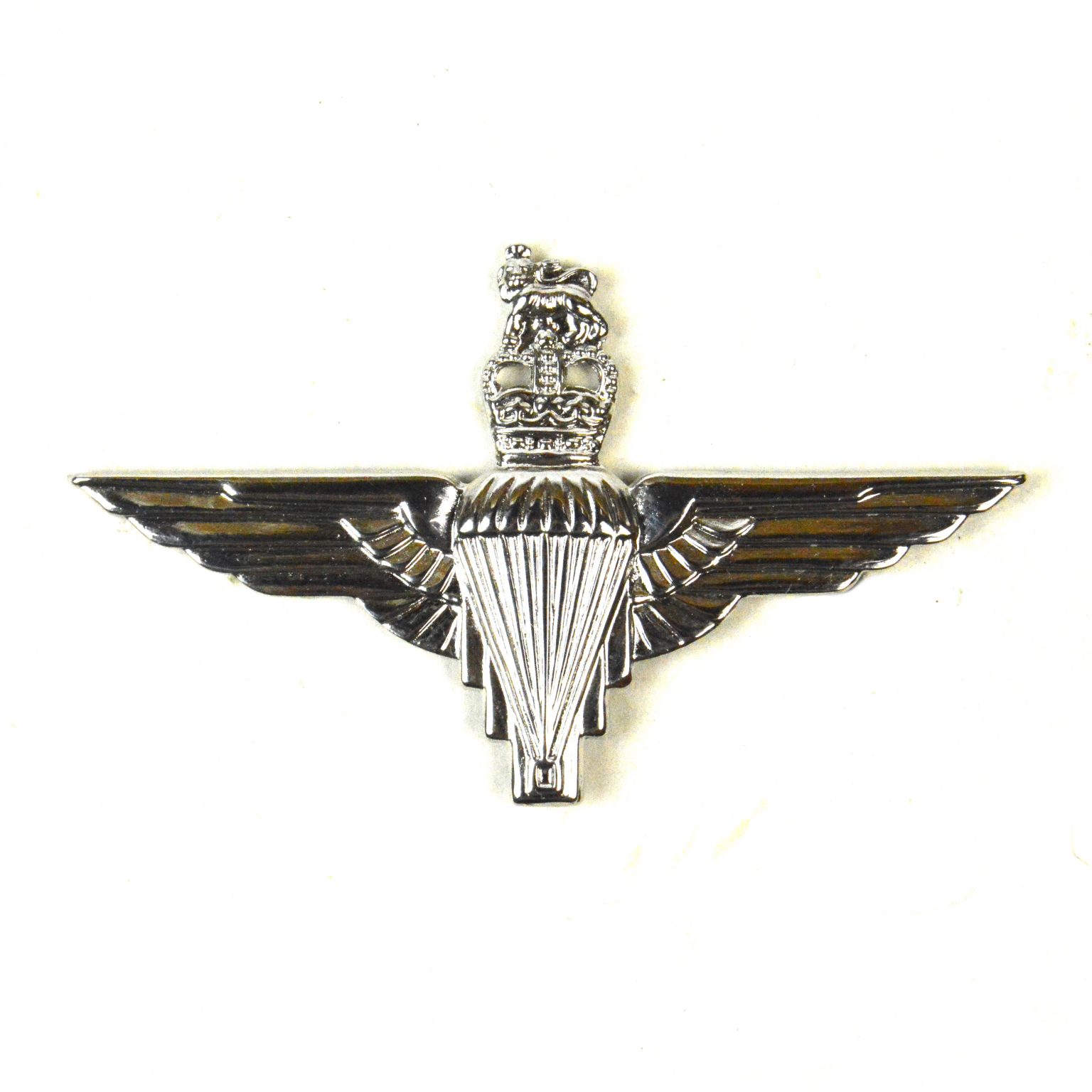 Parachute Regiment Beret Badge, Queen's Crown, Silver Plate - Jeremy ...