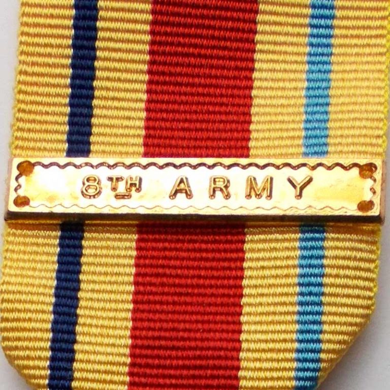 Clasp 8th ARMY replacement - Jeremy Tenniswood Militaria