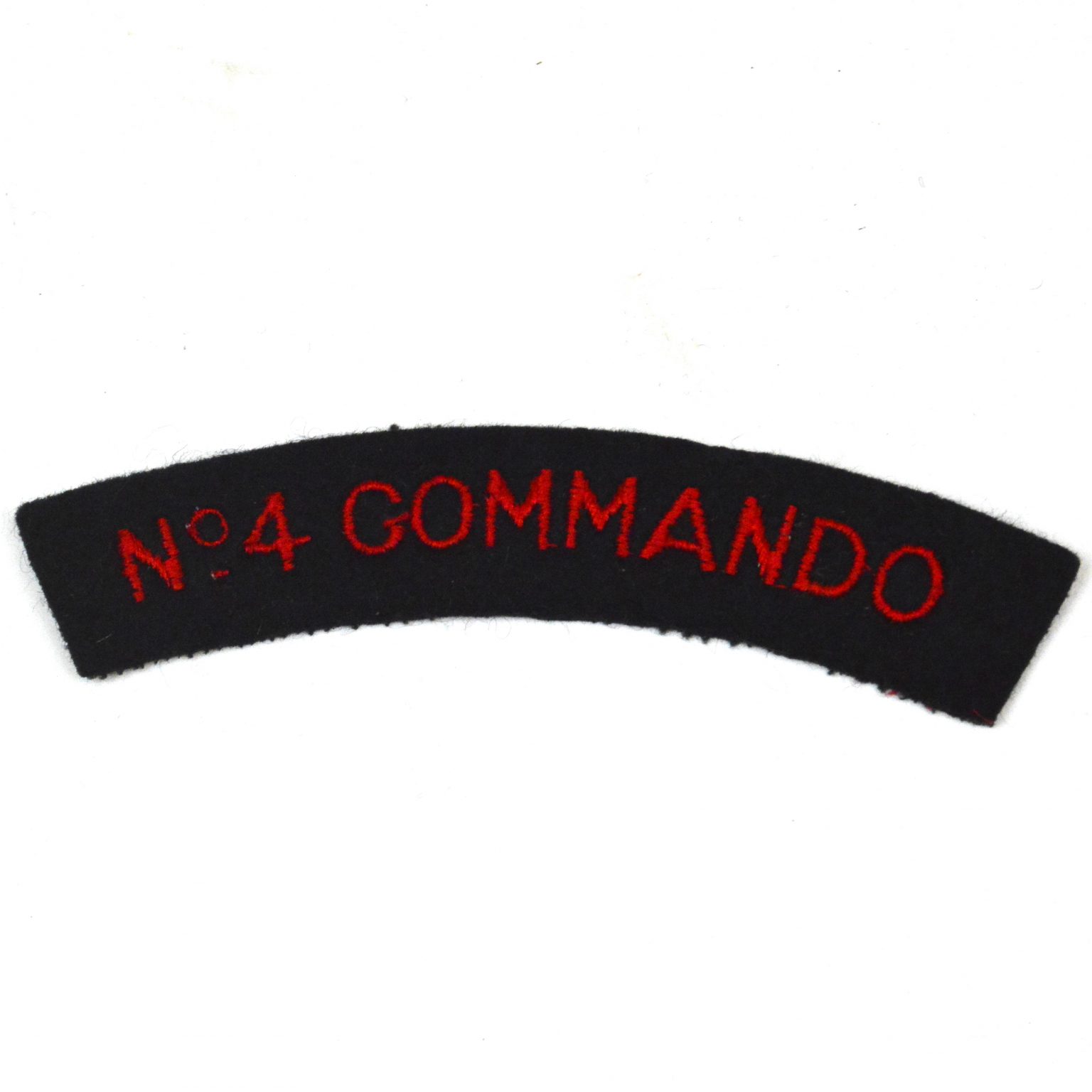 No.4 Commando Cloth Shoulder Title (Red on Navy Blue) - Jeremy ...
