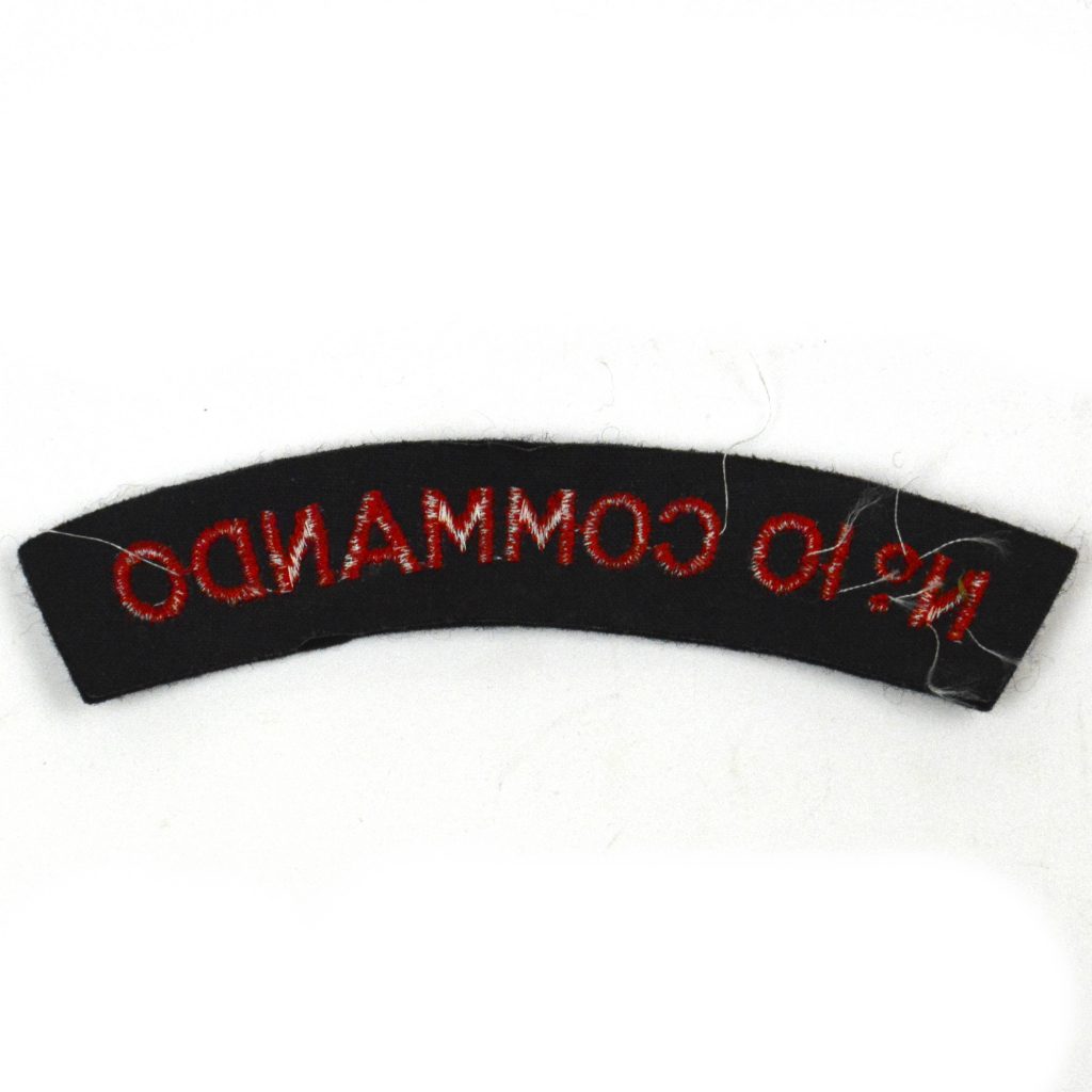 No.10 Commando, Embroided Shoulder Title, Red on Navy Blue - Jeremy ...