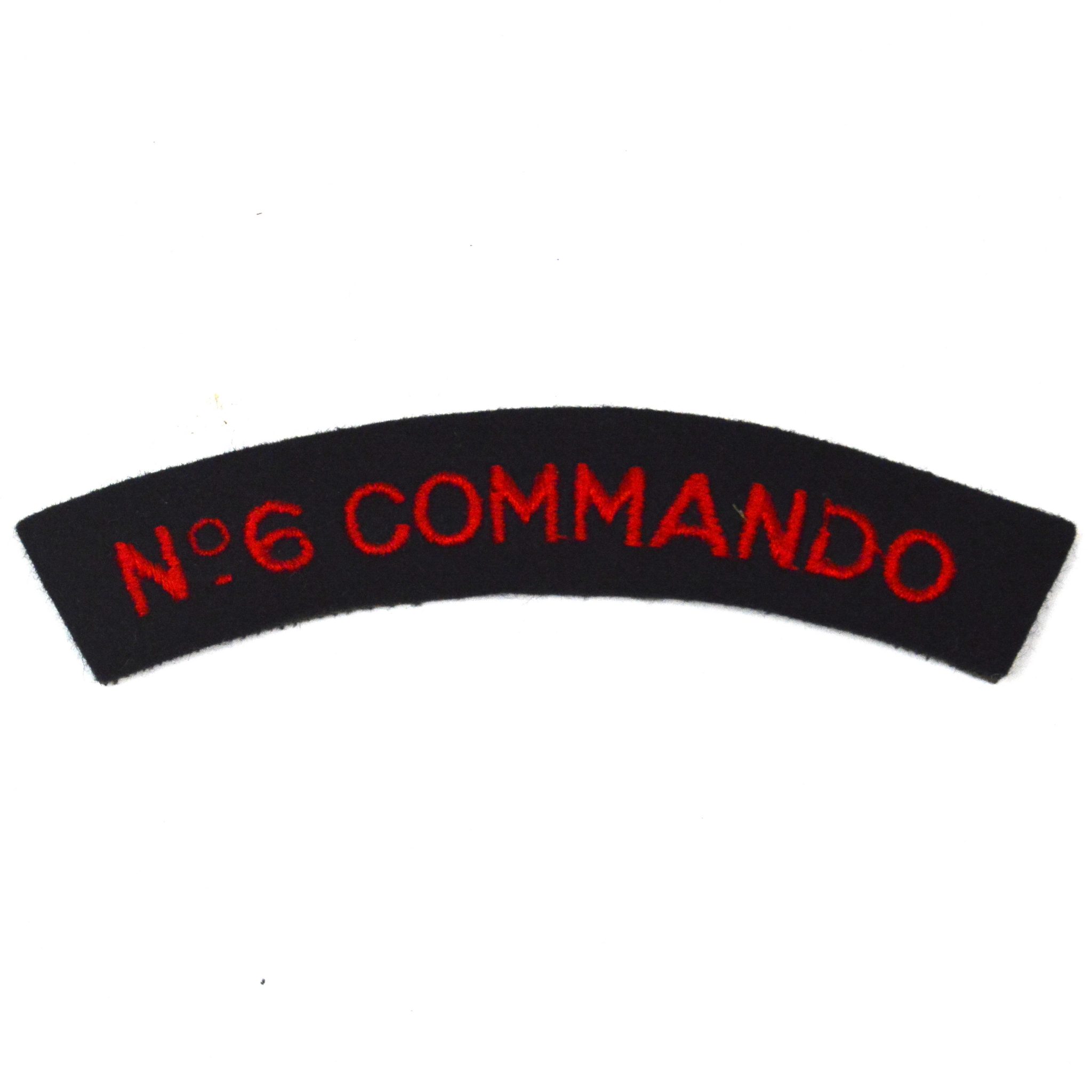 6 Commando Embroidered Shoulder Title (Red on Navy Blue) - Jeremy ...