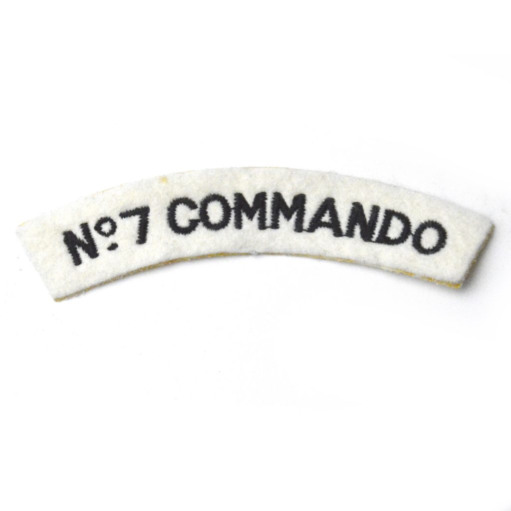 No.7 Commando Cloth Shoulder Title, Black on White - Jeremy Tenniswood ...