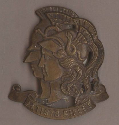 ARTISTS RIFLES g/m WWI period cap badge with hook - Jeremy Tenniswood ...