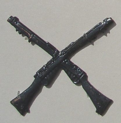 CROSSED RIFLES - 'bronzed' metal - MARKSMAN - Jeremy Tenniswood Militaria