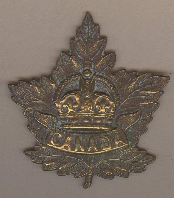MAPLE LEAF GENERAL SERVICE KC Cap Badge bronzed - Jeremy Tenniswood ...