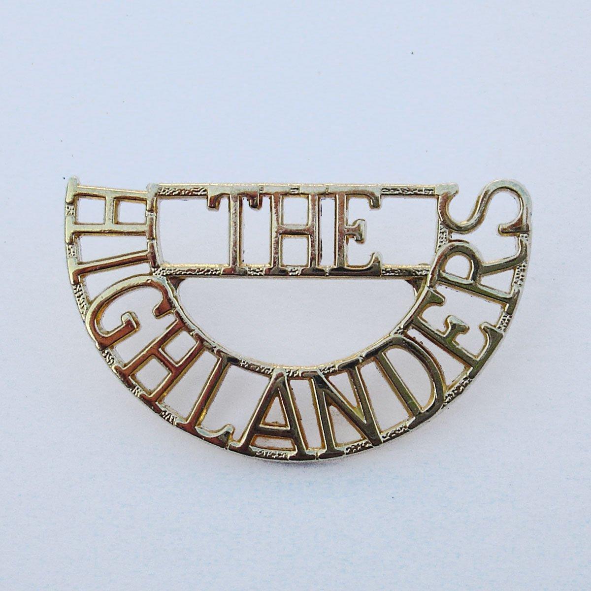 The HIGHLANDERS anodised aluminium shoulder title - Jeremy Tenniswood ...
