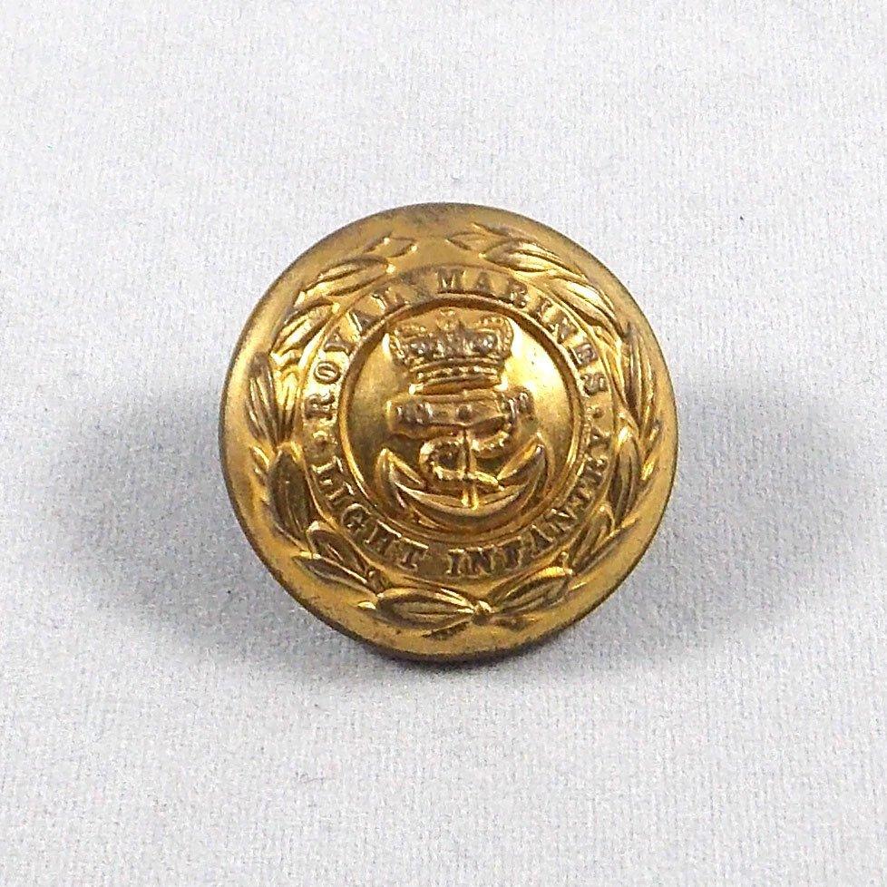 ROYAL MARINE LIGHT INFANTRY QVC 25mm Officer's gilt button - Jeremy ...