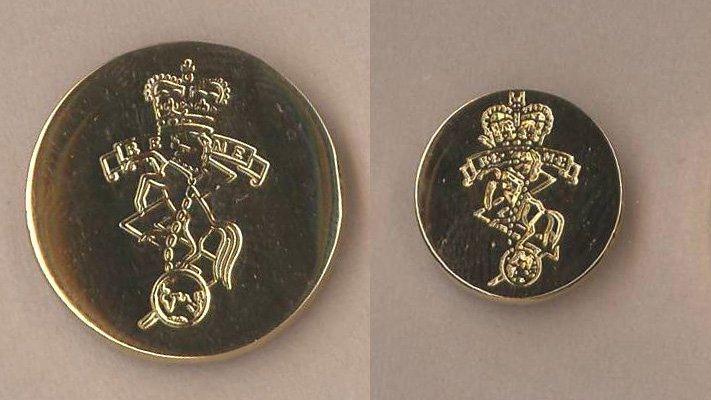 REME Blazer button plain Gilt un-mounted impressed with Cap Badge ...