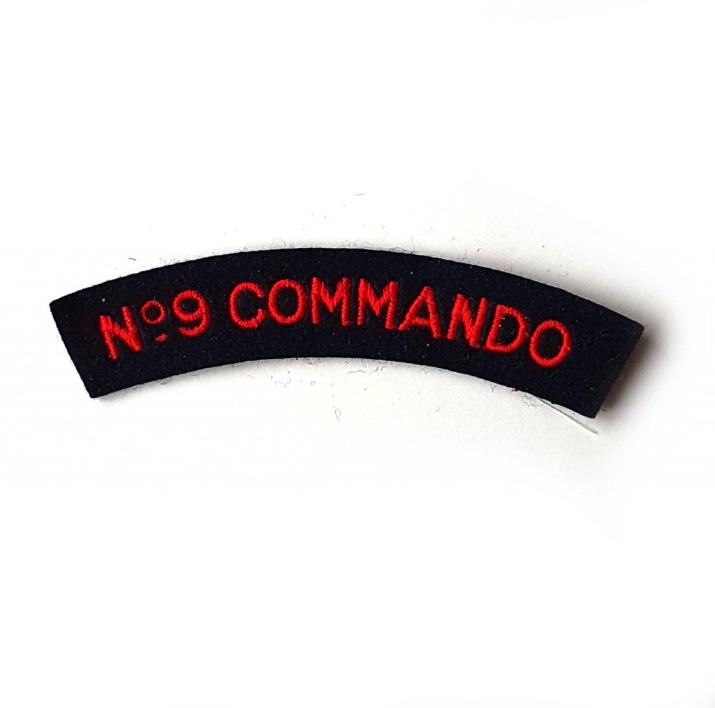 No.9 Commando Reproduction Cloth Shoulder Title - Embroidered - Red on ...