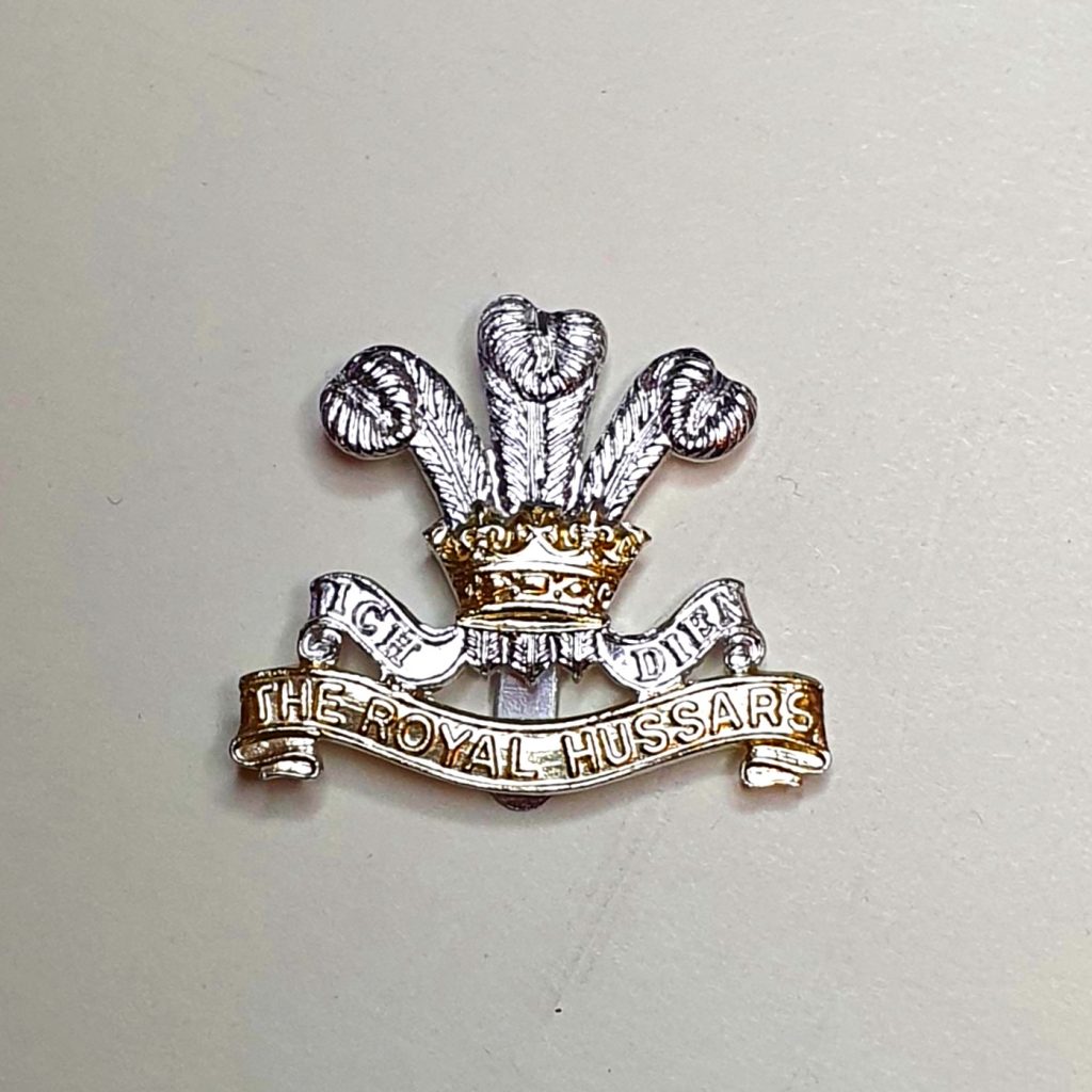 Royal Hussar's Cap Badge - Anodised - Jeremy Tenniswood Militaria