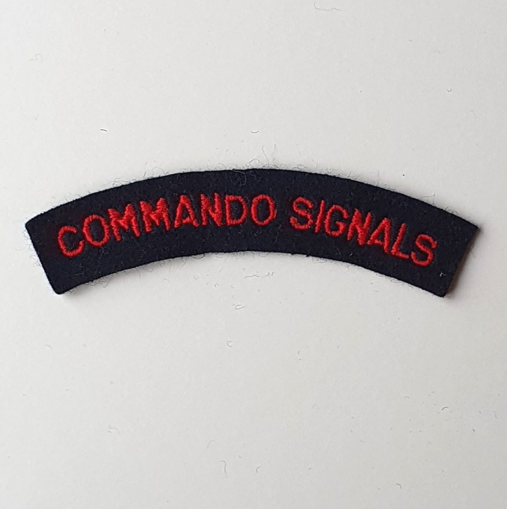 Commando Signals Reproduction Cloth Shoulder Title - Red on Blue ...
