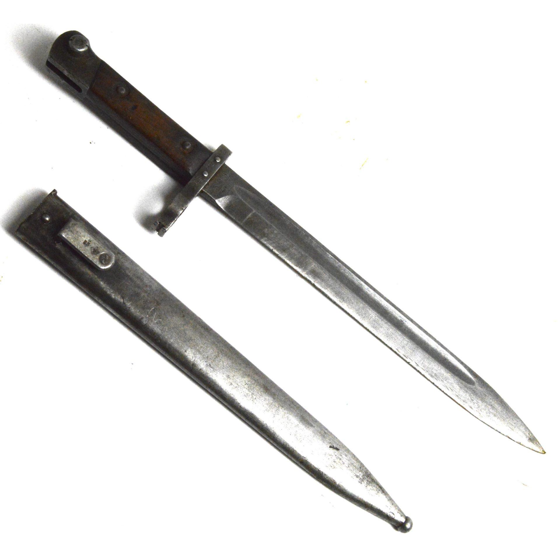 Austrian M1895 Mannlicher Carbine Bayonet in Scabbard - Tenniswood ...