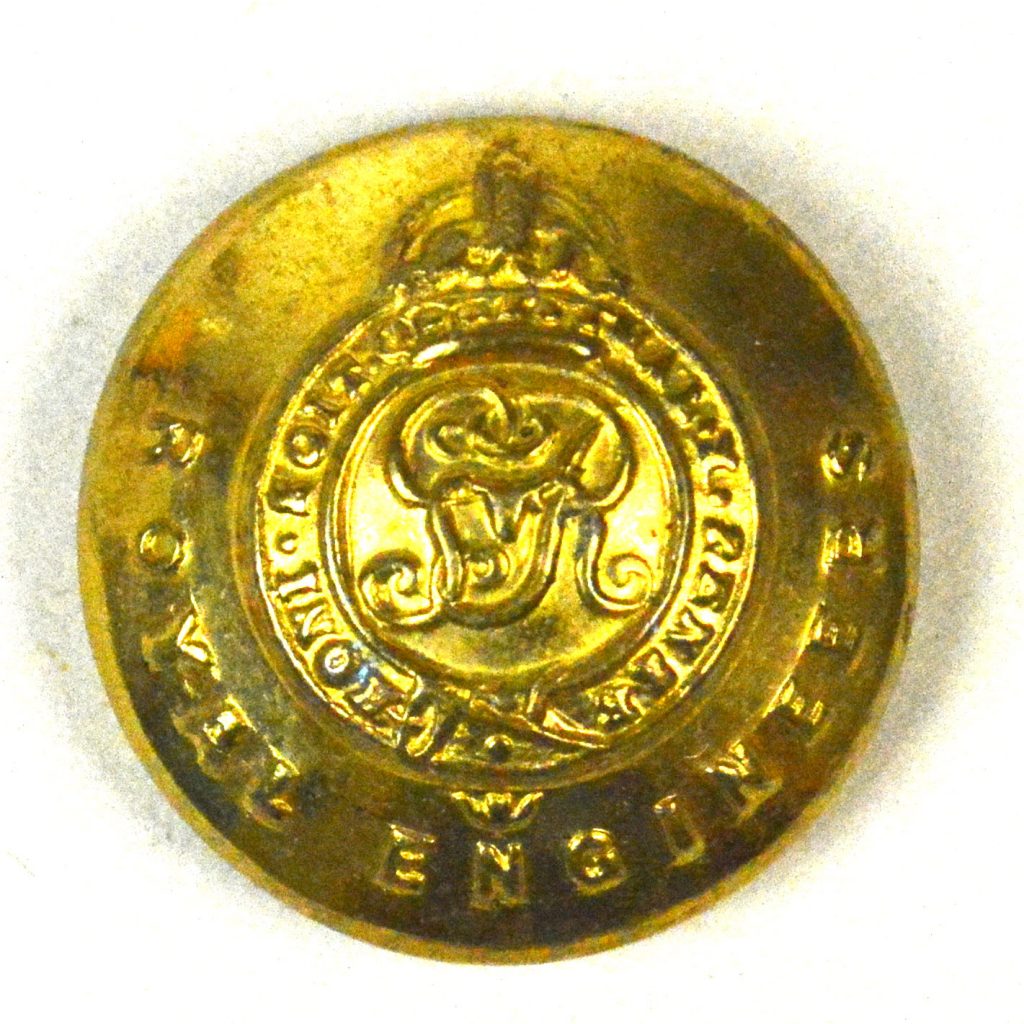 ROYAL ENGINEERS QVC Officer's Gilt 21mm button Jennens & Co. London ...