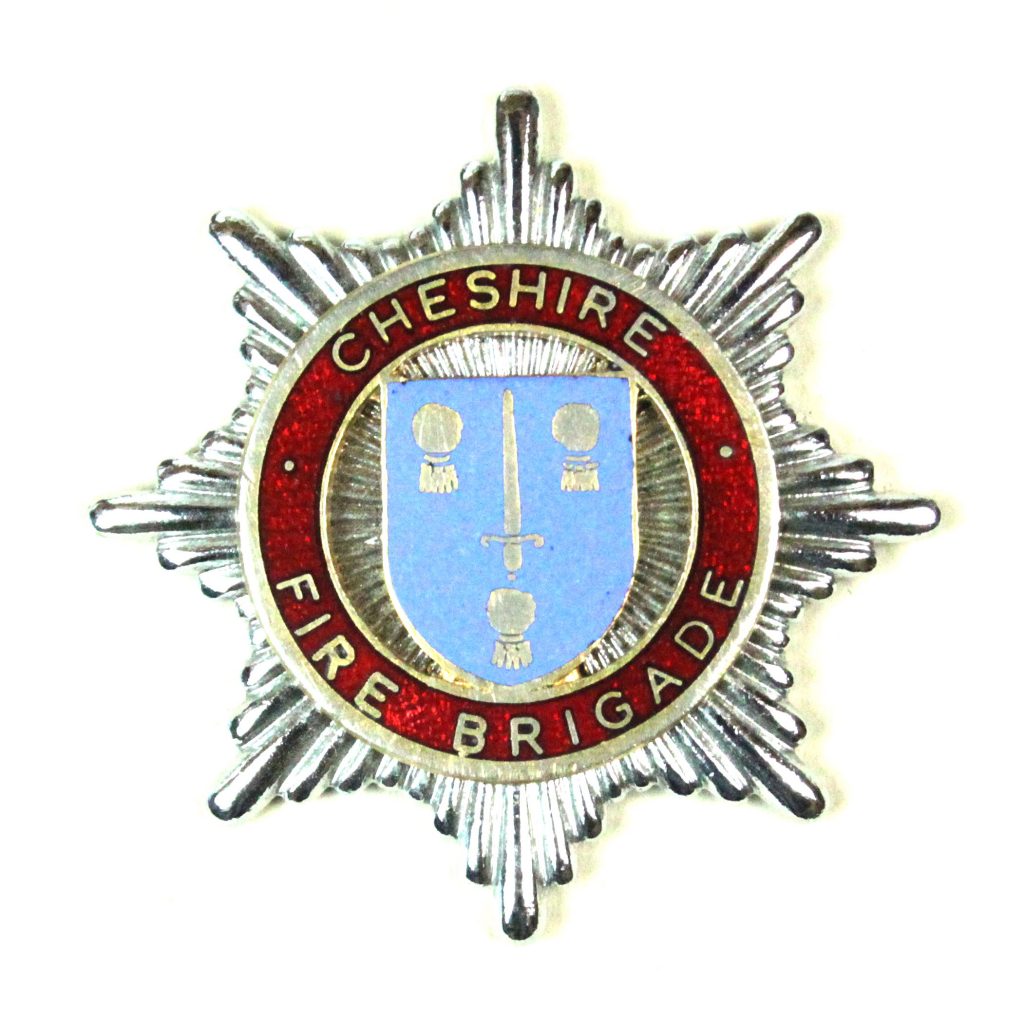 Cheshire Fire Brigade Cap Badge - Jeremy Tenniswood Militaria