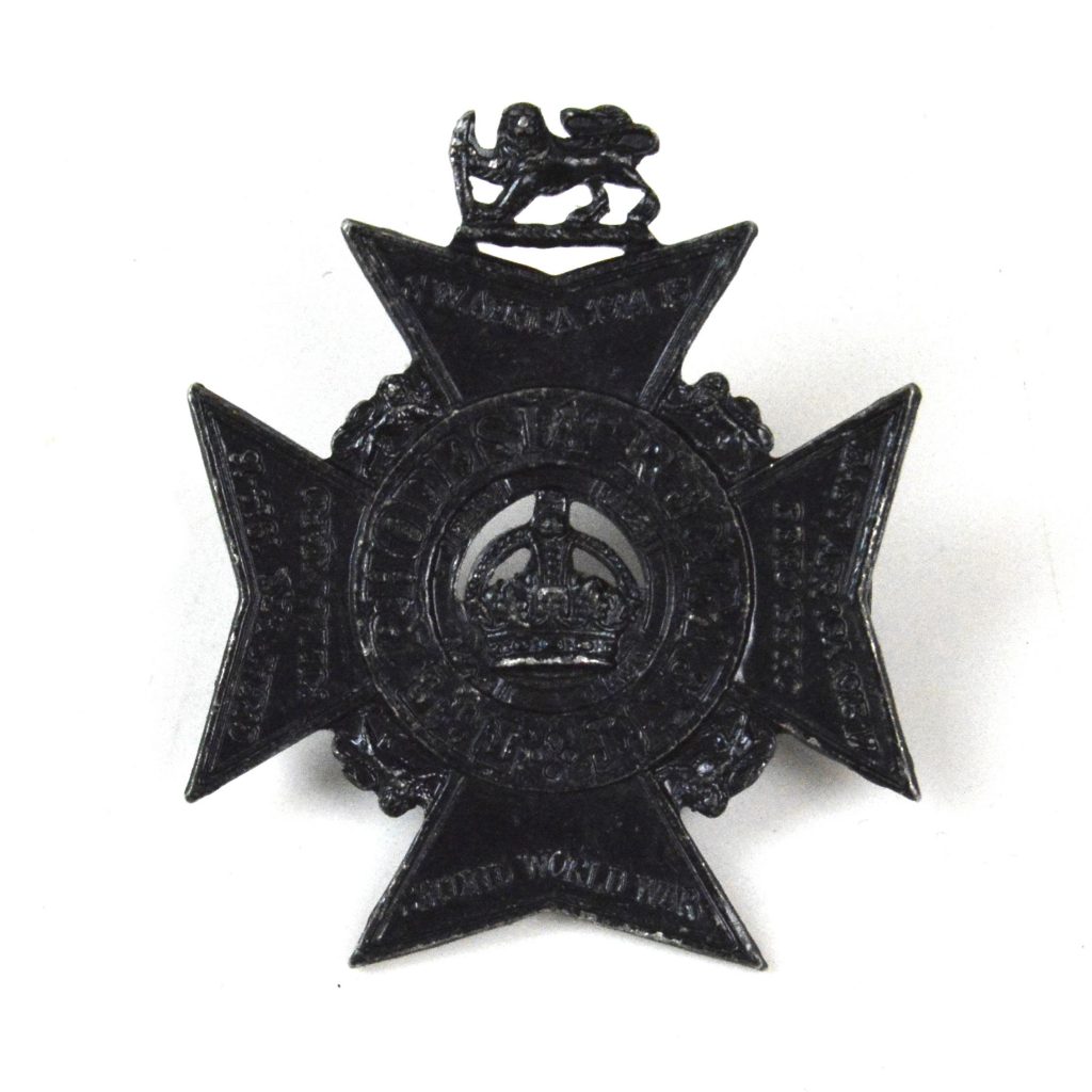 Rhodesia Regiment Black Cap Badge - Jeremy Tenniswood Militaria