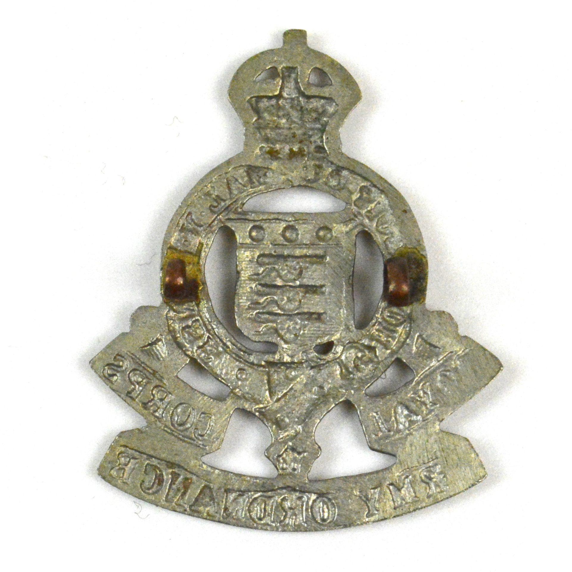 Royal Army Ordnance Corps White Metal Cap Badge, King's Crown ...