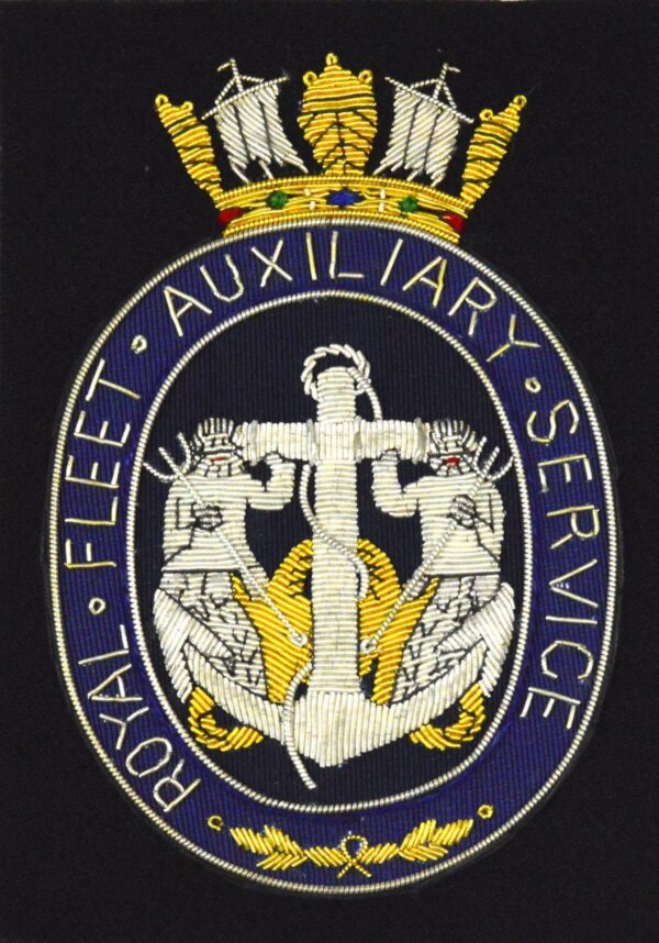 Royal Fleet Auxiliary Service Embroidered Blazer Badge - Jeremy ...