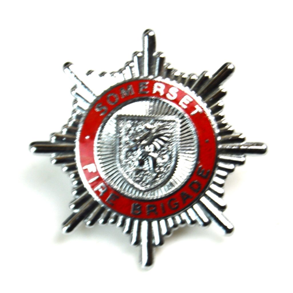Somerset Fire Brigade Restrike Cap Badge - Jeremy Tenniswood Militaria
