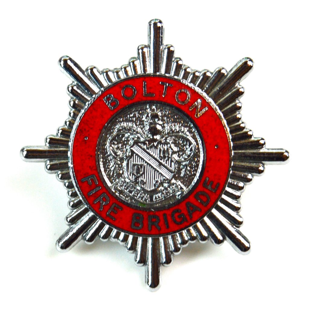 Bolton Fire Brigade Restrike Cap Badge - Jeremy Tenniswood Militaria