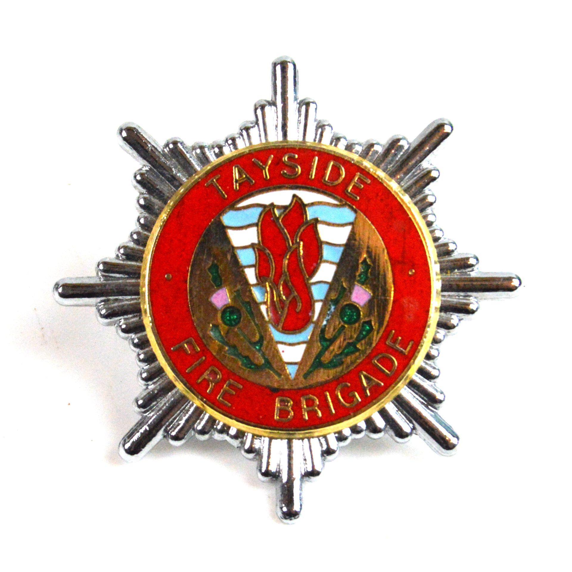 Tayside Fire Brigade Restrike Cap Badge - Jeremy Tenniswood Militaria