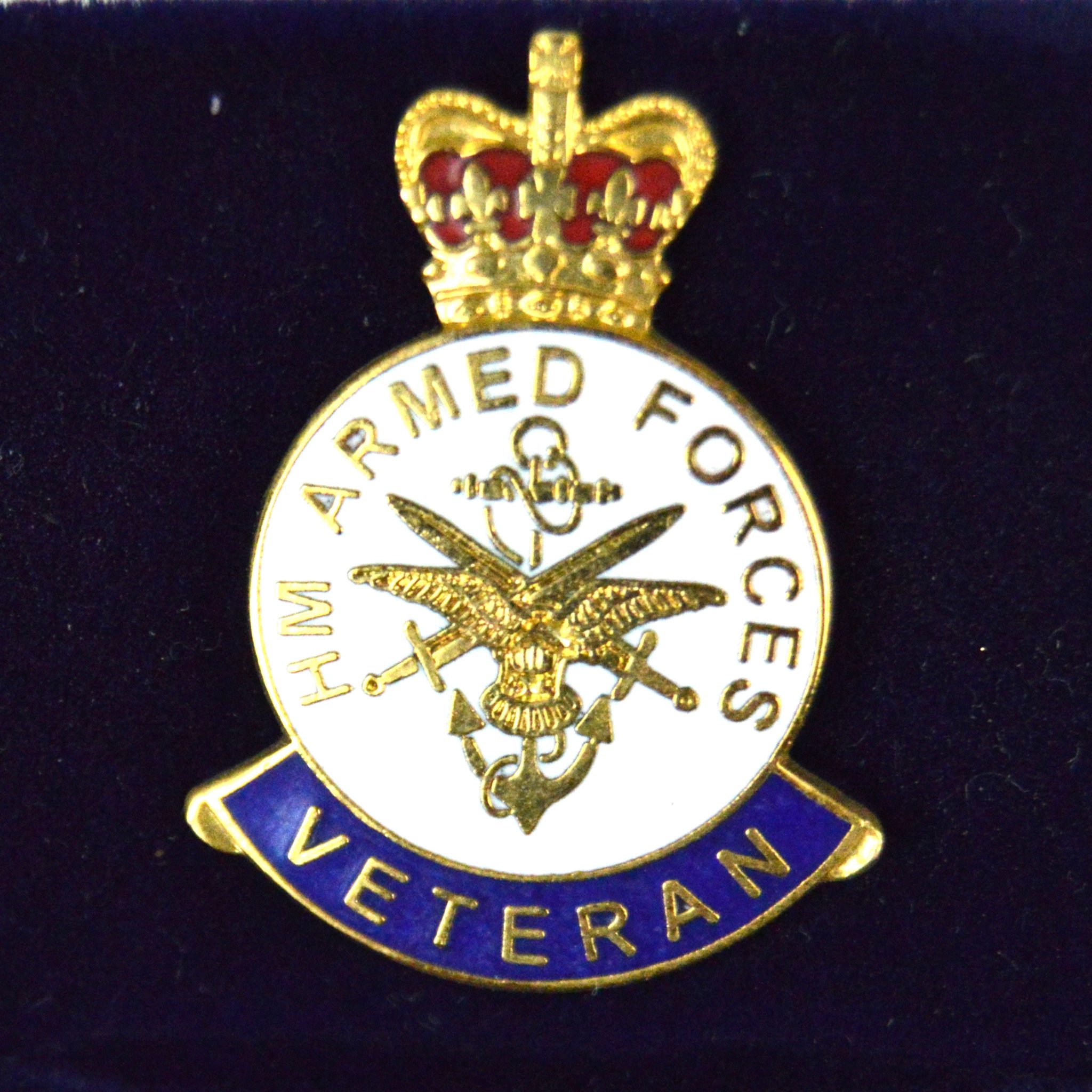 HM Armed Forces Veteran Lapel Badge in Box - Tenniswood Militaria