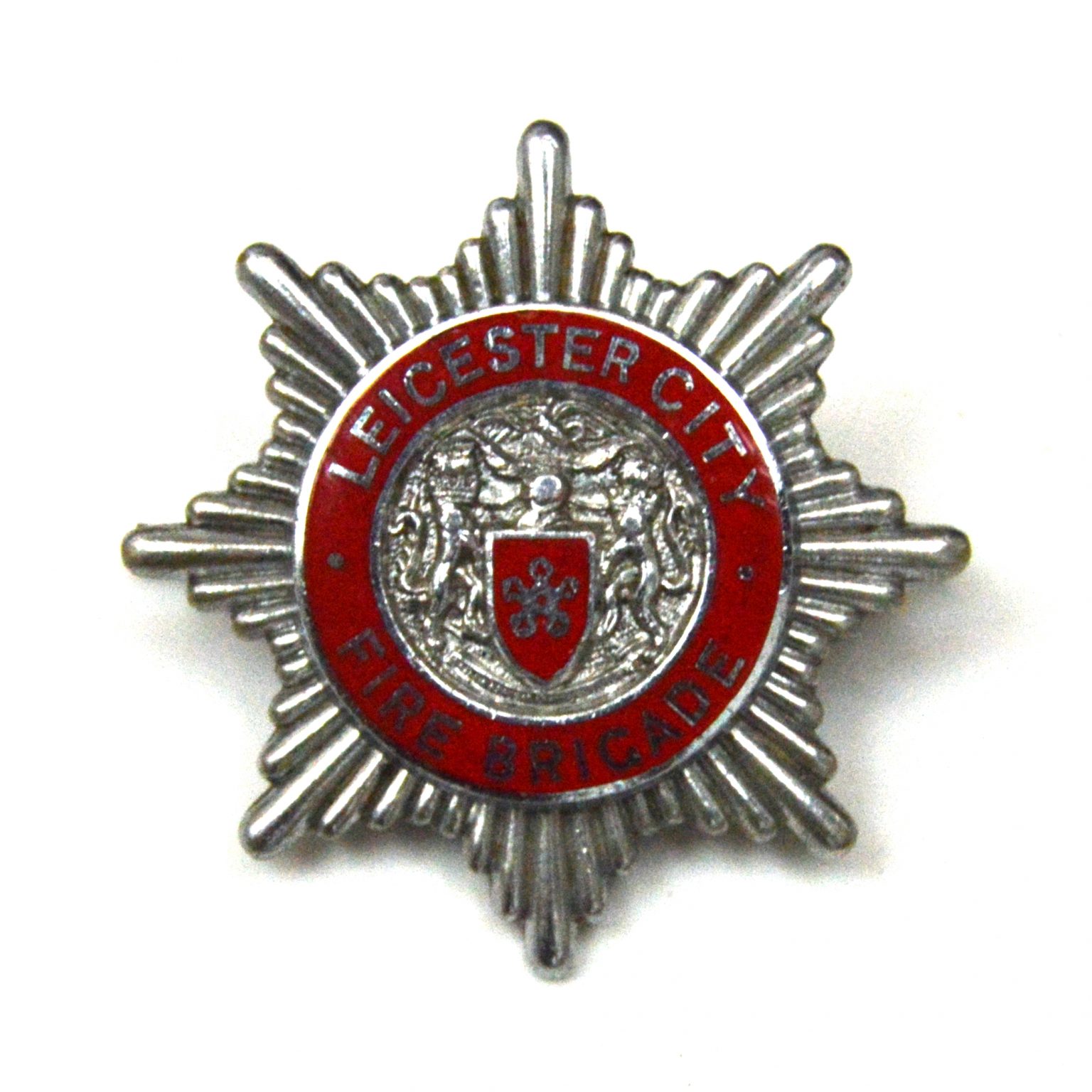 Leicester City Fire Brigade Cap Badge - Jeremy Tenniswood Militaria