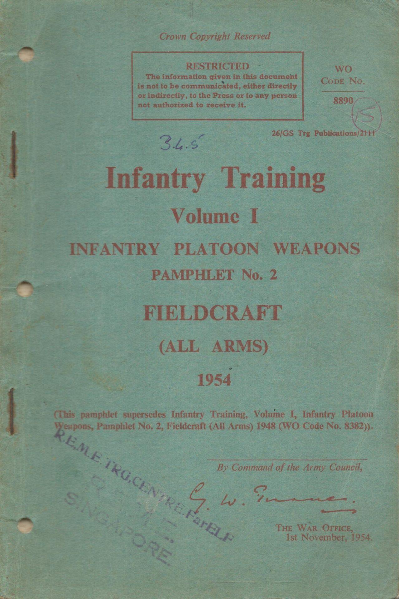 infantry Training Volume 1, Infantry Platoon Weapons Pamphlet No.2 ...