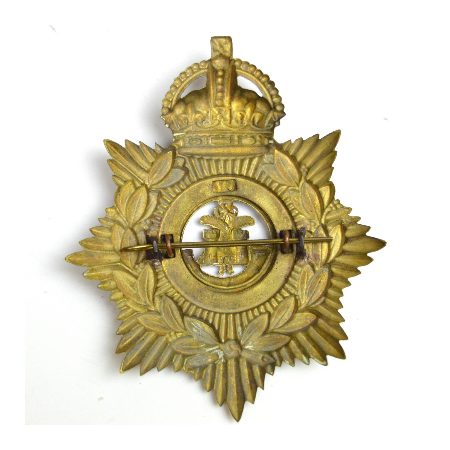 Duke of Cornwall’s Light Infantry King’s Crown Helmet Plate | Militaria ...