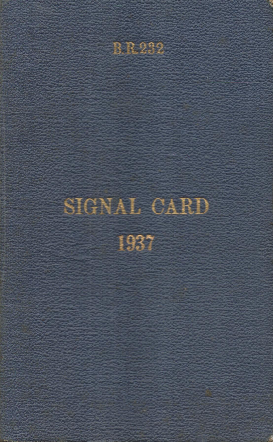 B.R 232 Signal Card 1937 - Tenniswood Militaria