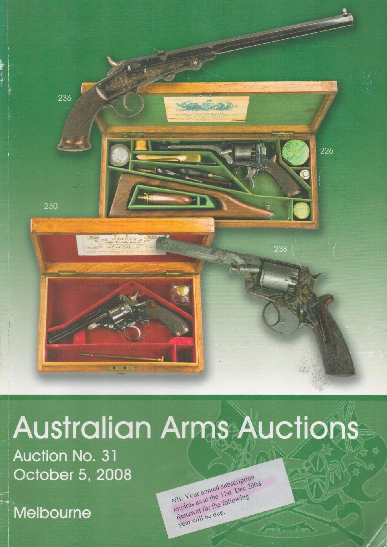 Australian Arms Auctions Auction No.31 October 5, 2008. - Tenniswood ...