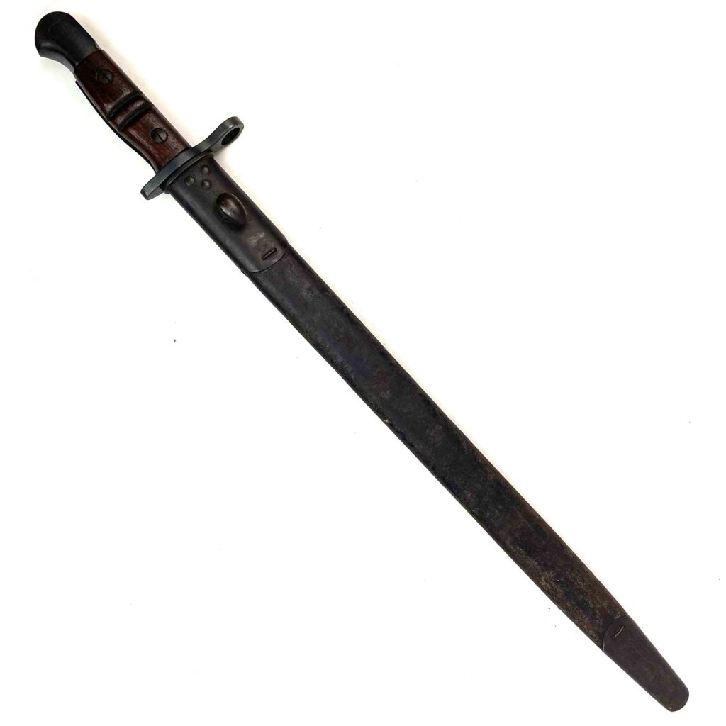 British P1914 Enfield Rifle Bayonet in Scabbard, Remington, 1916 ...