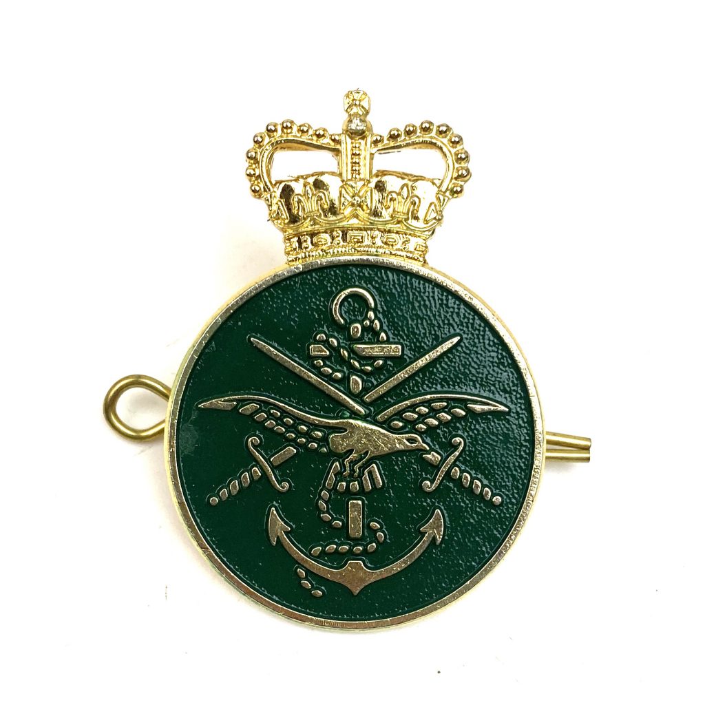 MOD Guard Service Queen's Crown Cap Badge, Enamelled & Brass - Jeremy ...