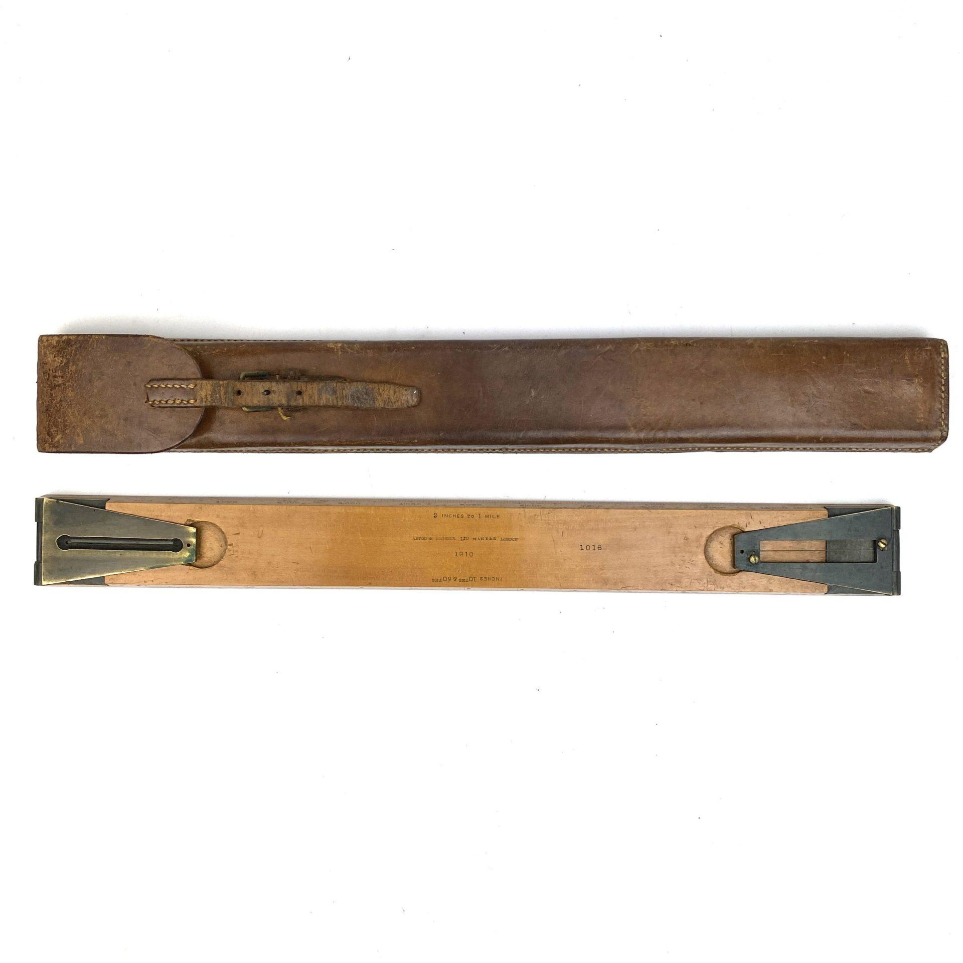 British Alidade Range Finder Sight Rule by Aston and Mander, 1910 ...