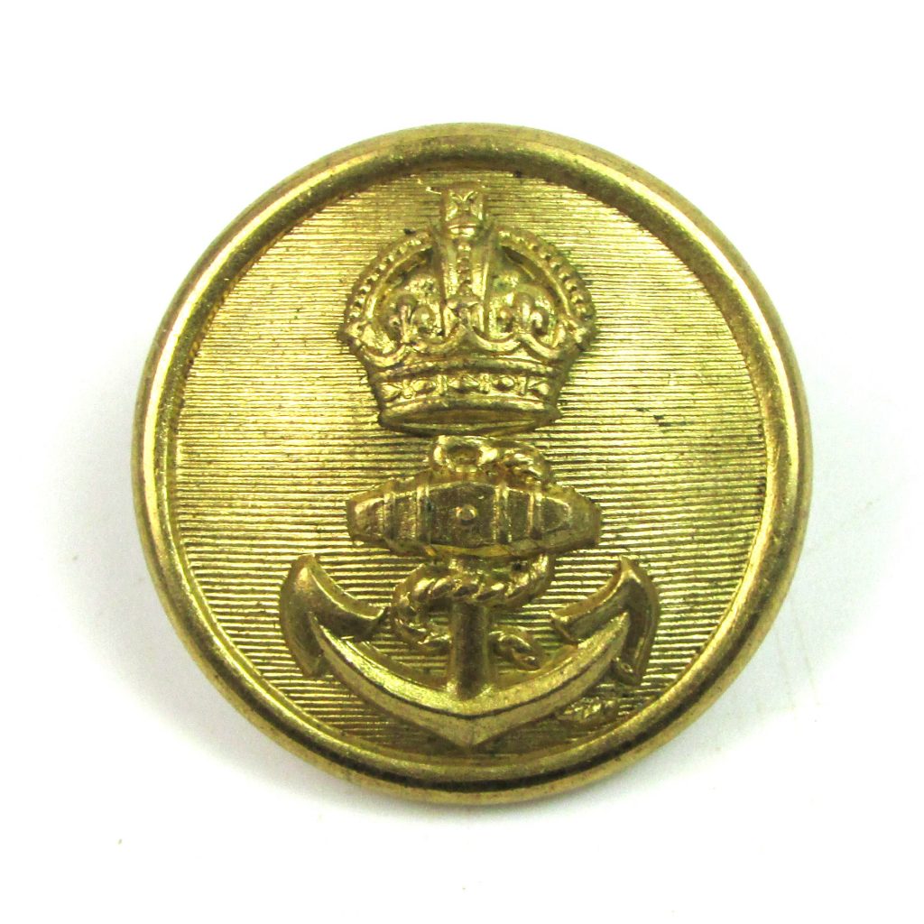 Royal Navy Button (28mm), King's Crown - Jeremy Tenniswood Militaria