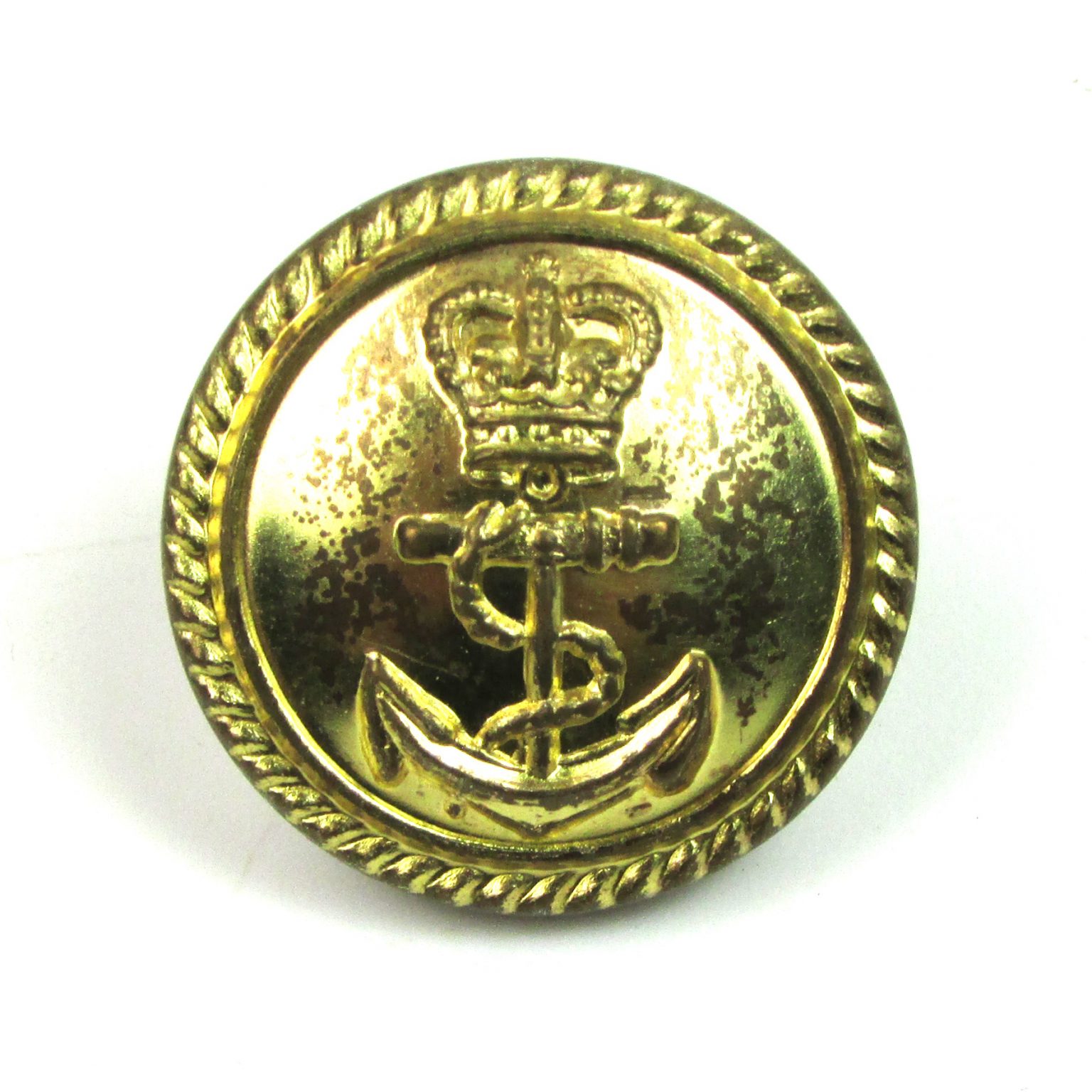 Royal Navy Officer's Gilt Button (22mm), Queen's Crown - Jeremy ...