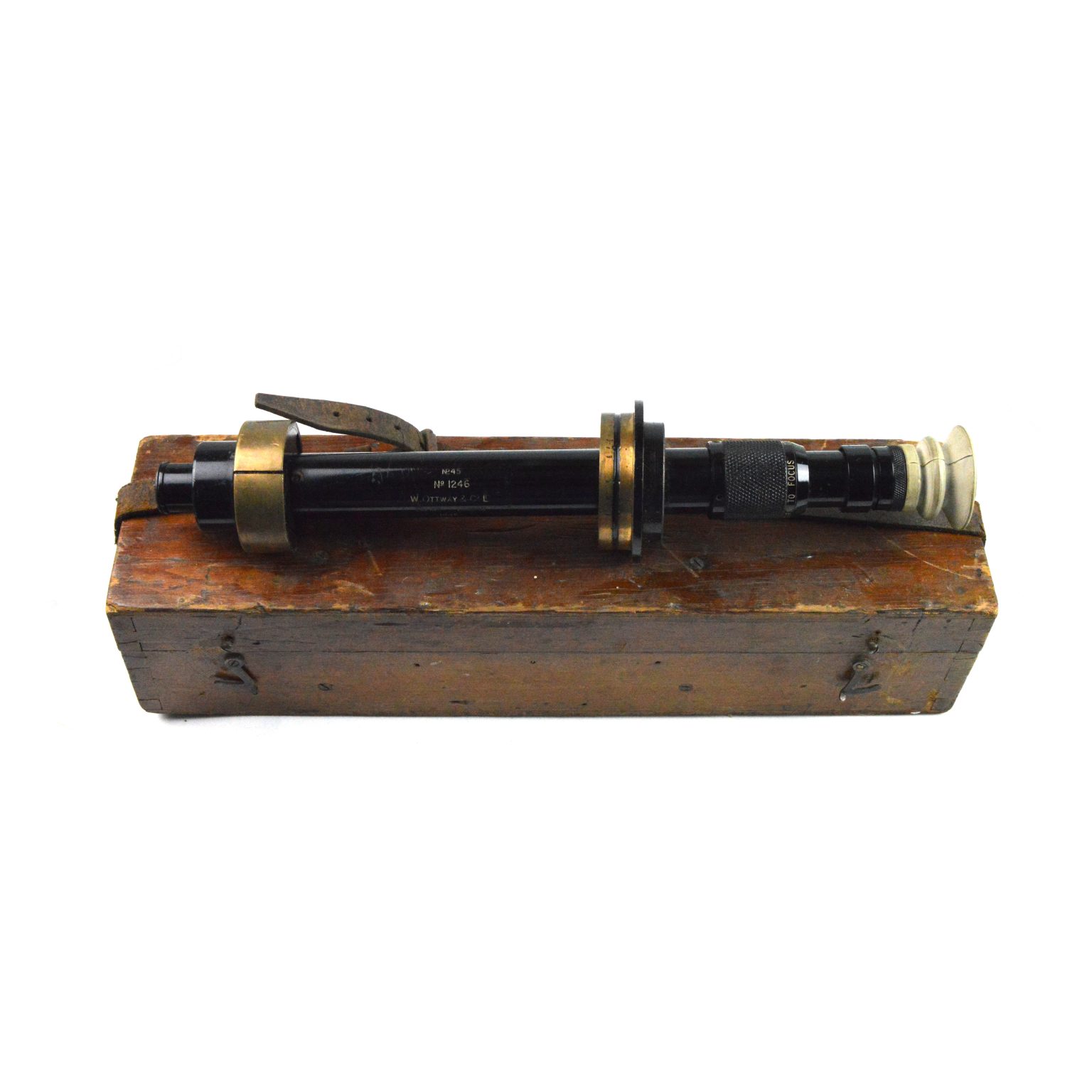 British WW2 2-Pounder Anti-Tank Bore Sight in Box, W. Ottway, Dated ...