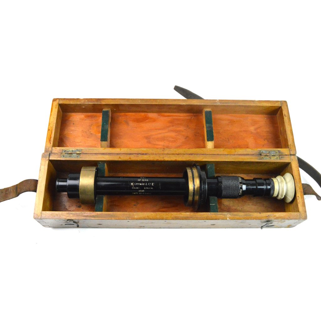 British WW2 2-Pounder Anti-Tank Bore Sight in Box, W. Ottway, Dated ...