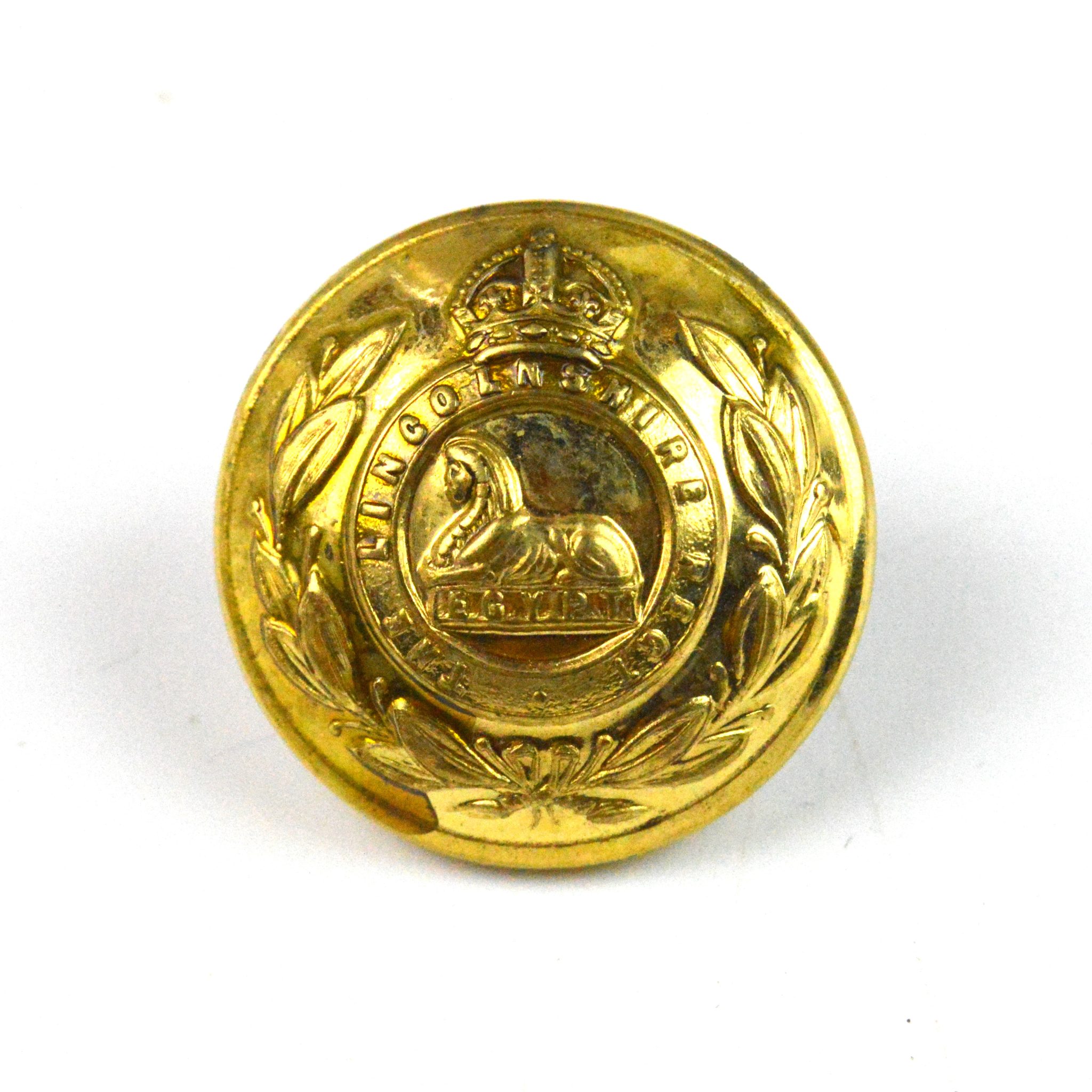 The Lincolnshire Regiment Officer's Button (26mm), King's Crown ...