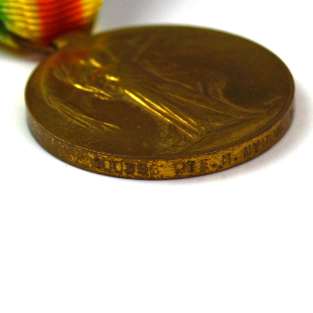 Victory Medal, Private Henry Myron (Wounded), Machine Gun Corps ...