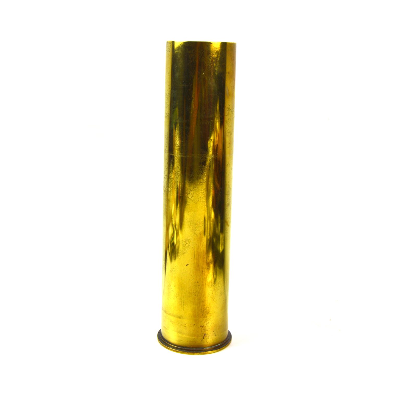 British 3 Pounder Naval Blank Brass Shell Case, Dated 1972 by Royal ...