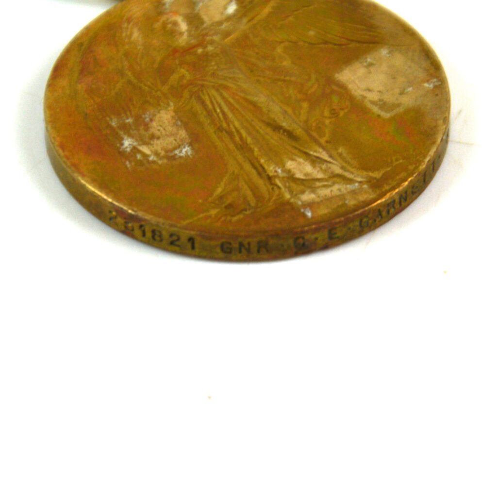 British Victory Medal 1914-1919, Gunner Charles Edward Garnett, Royal ...