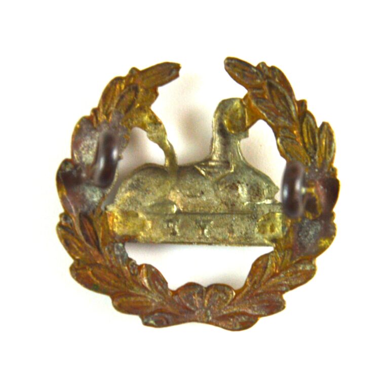 Early Gloucestershire Regiment Blue Cloth Helmet Bimetal Back Badge ...